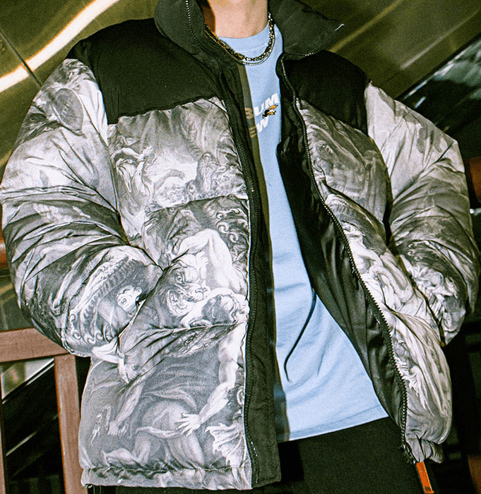 Vintage Ancient Marble Puffer Jacket | Grailed