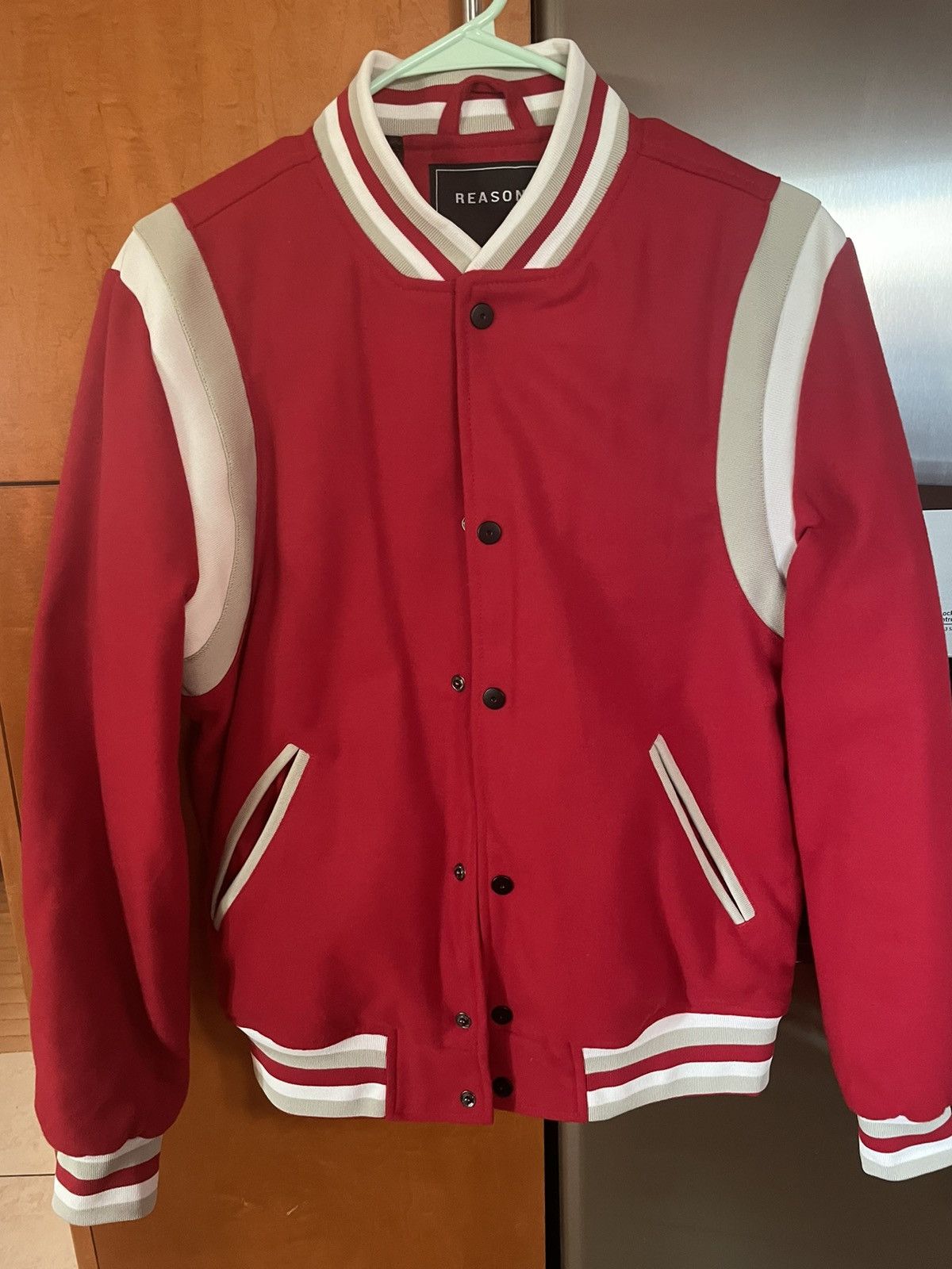 Reason Reason Teddy Varsity Jacket | Grailed