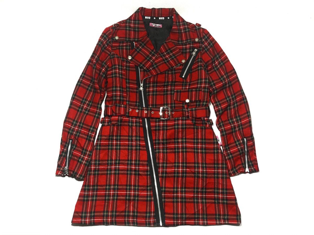 Seditionaries 90s MAD Red Tartan Punk Seditionaries Long Jacket | Grailed