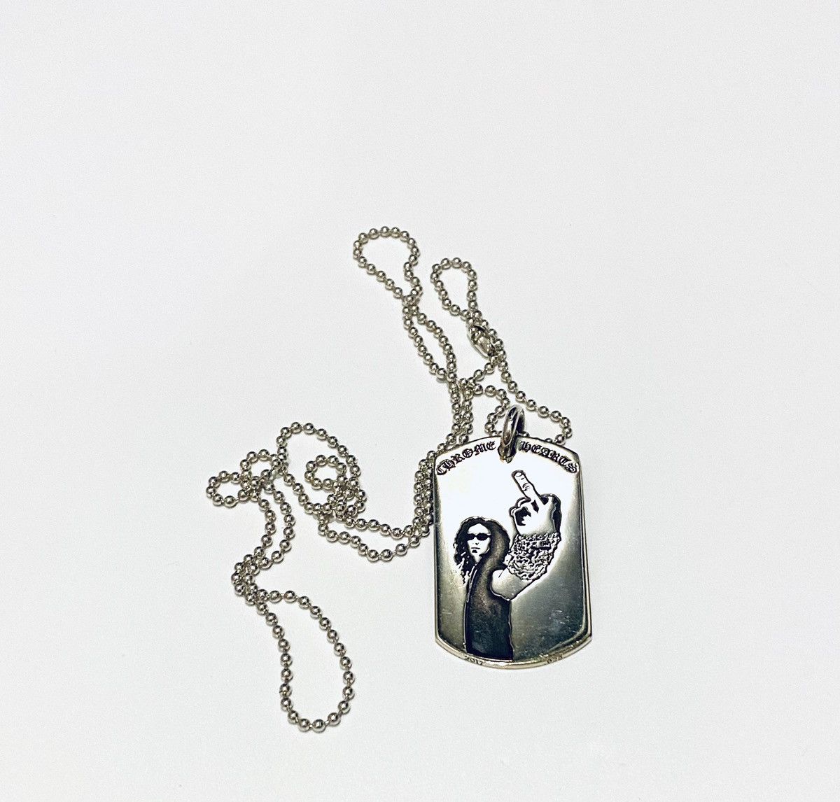 Chrome Hearts Richard stark fuck you American flag dog tag Chrome Hearts Richard stark fuck you American flag dog tag