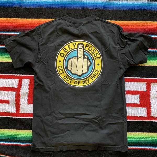 Vintage Obey “Posse Get Out of My Face” Black tee Medium | Grailed