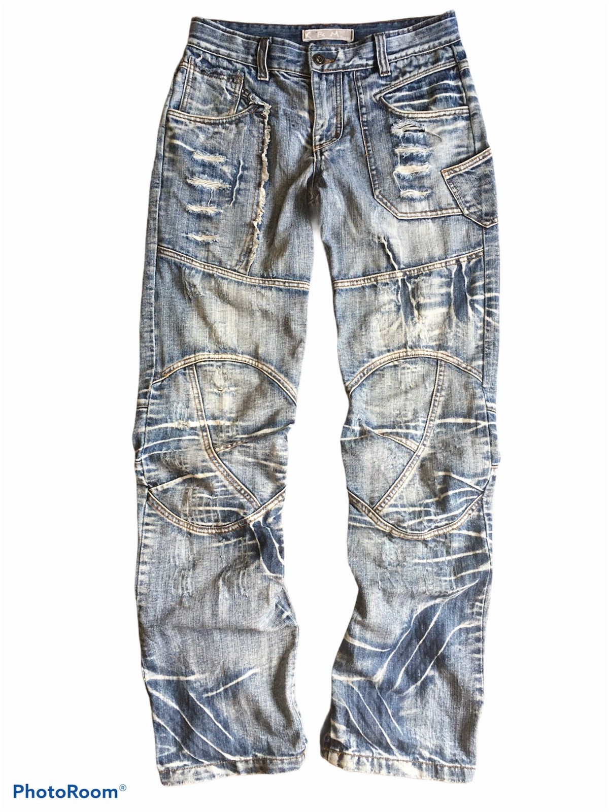 Distressed Denim K&M Jeans Streetwear Rare Style | Grailed