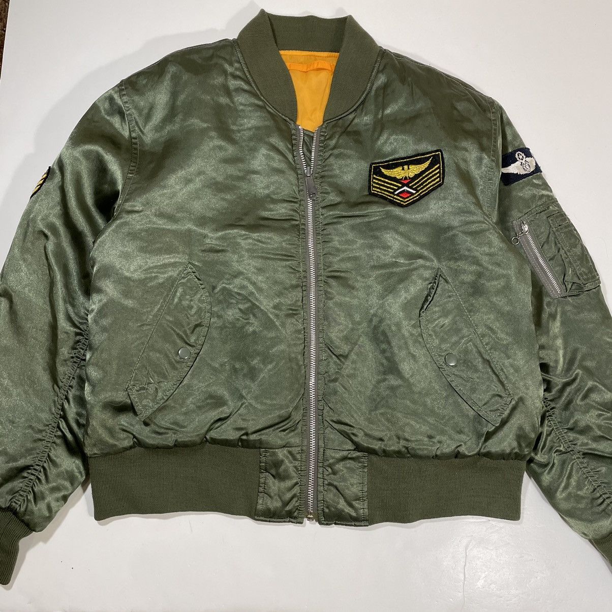Vintage Vintage Satin Bomber Flight Jacket | Grailed