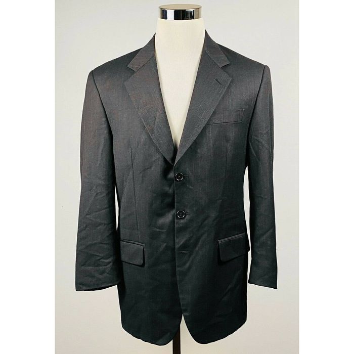 Other Issimo Italy 40R Suit Jacket Brown Pinstripe Guabello | Grailed