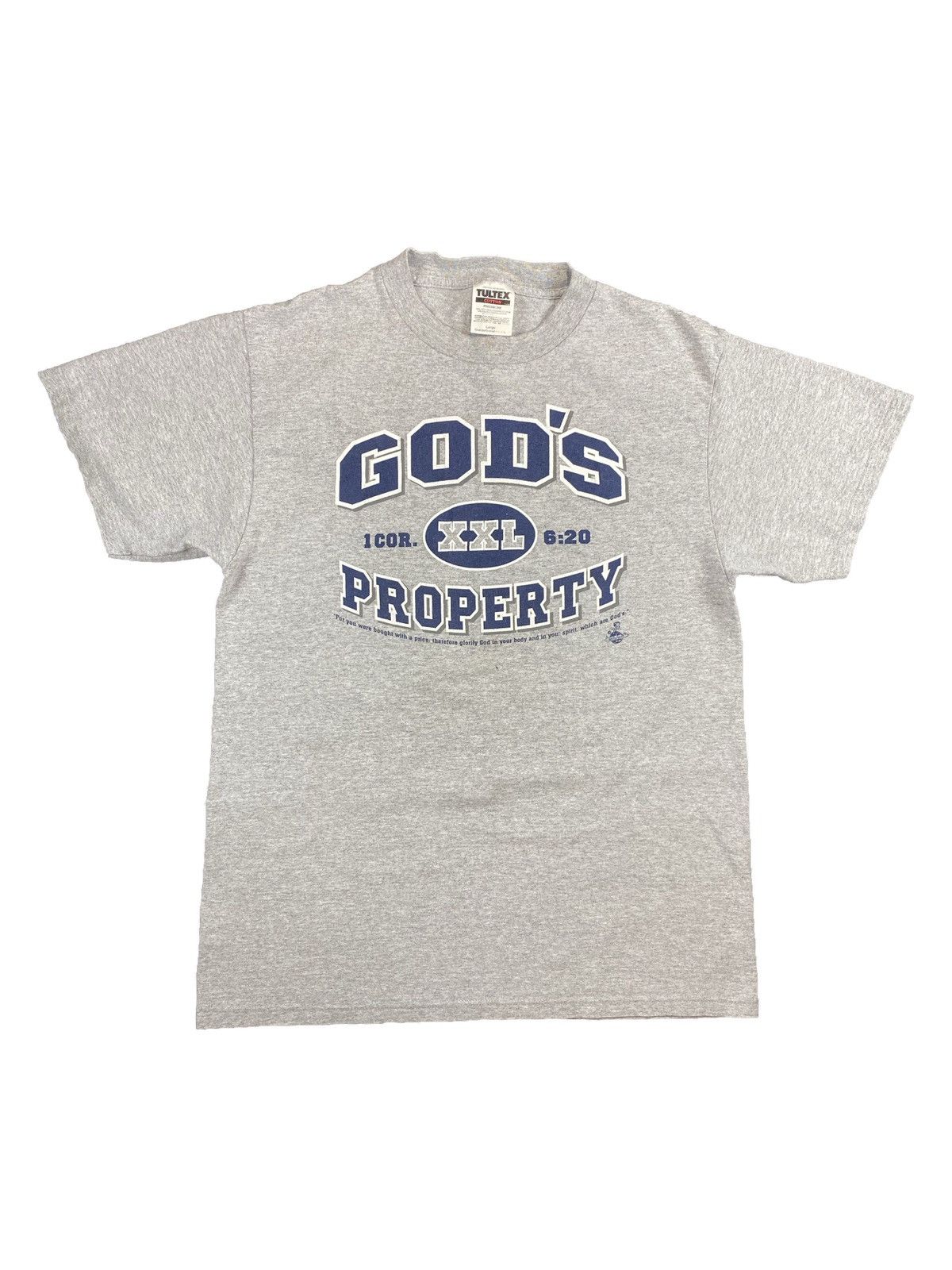 Vintage VTG 90s tultex god property XXL catholic verse tee L Jesus ...