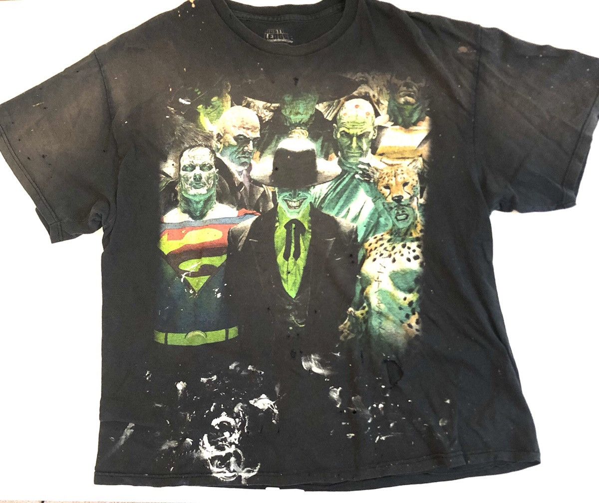 DC Comics × Vintage Thrashed Paint Splatter Justice League Villains ...