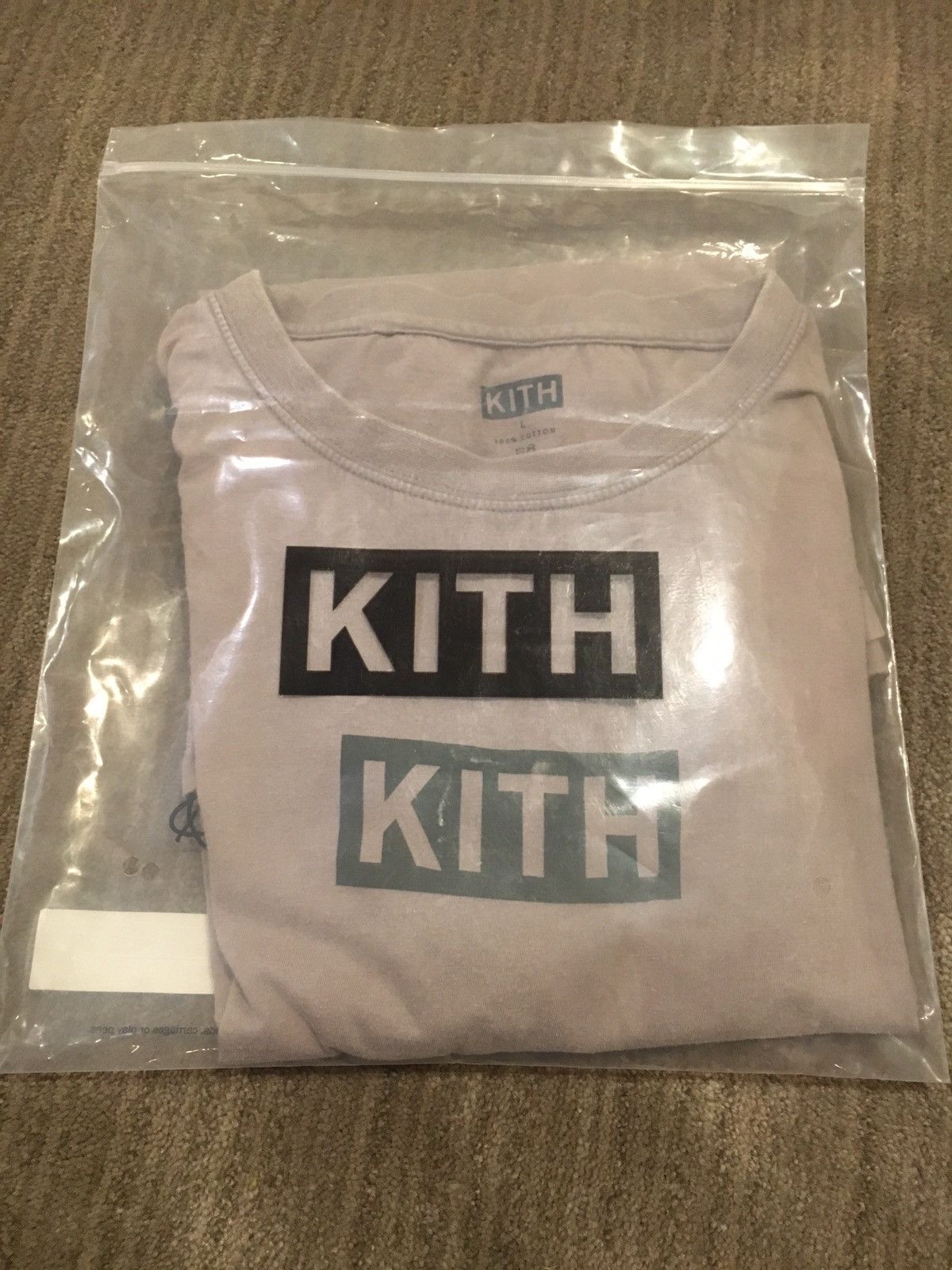 Kith kith box logo cinder grey | Grailed