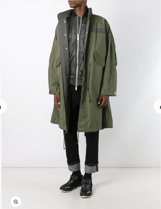 Sacai Oversized Layered parka | Grailed