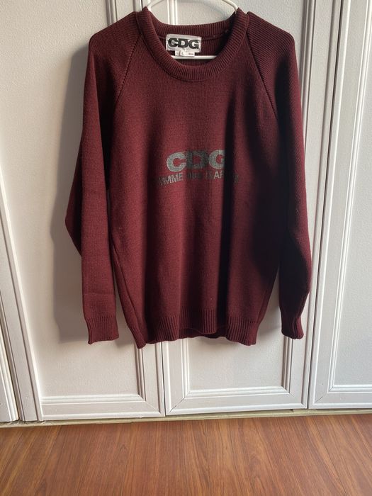 CDG CDG CDG Knitted Sweater | Grailed