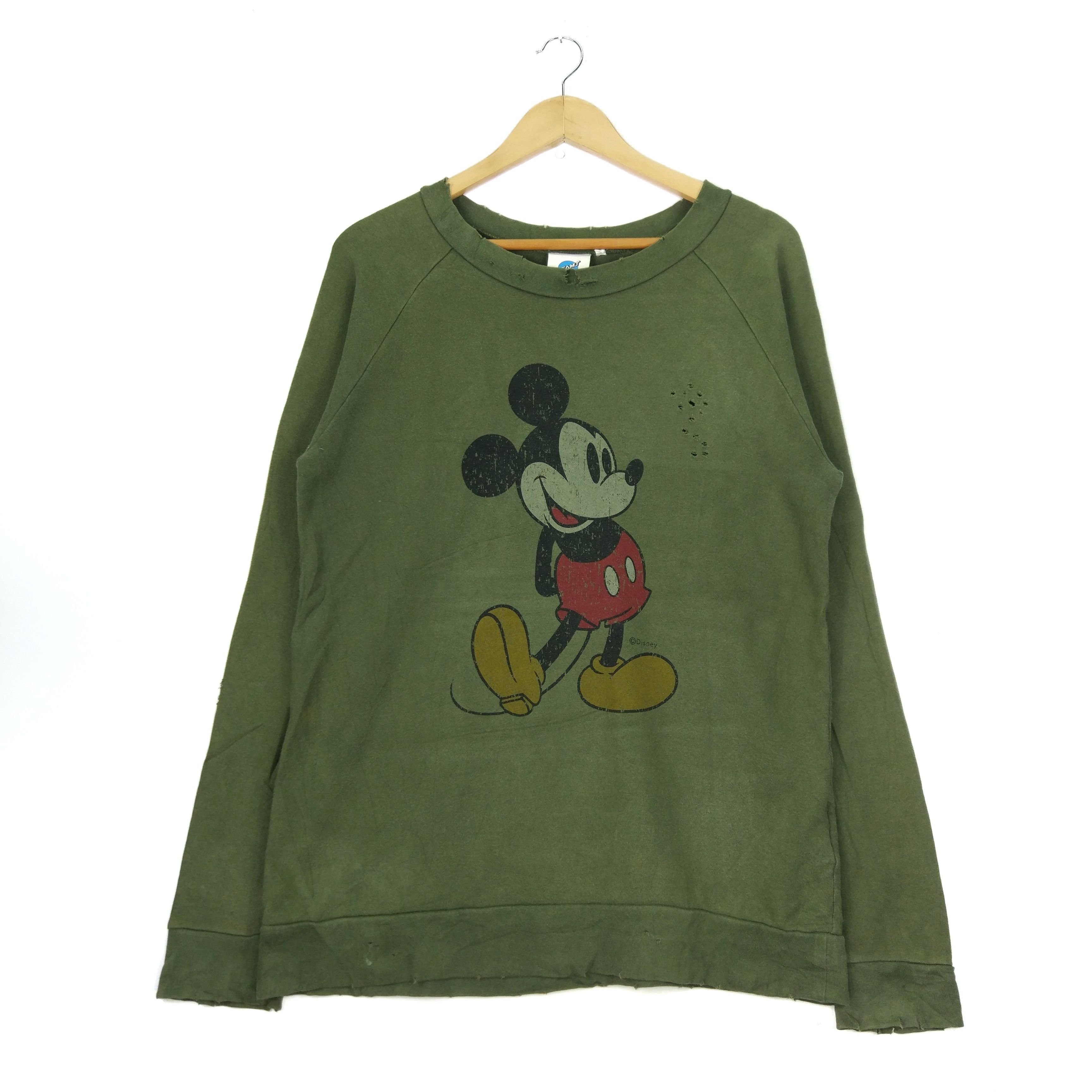 Beams Plus × Mickey Mouse Beams x Mickey Mouse Factory Distressed ...