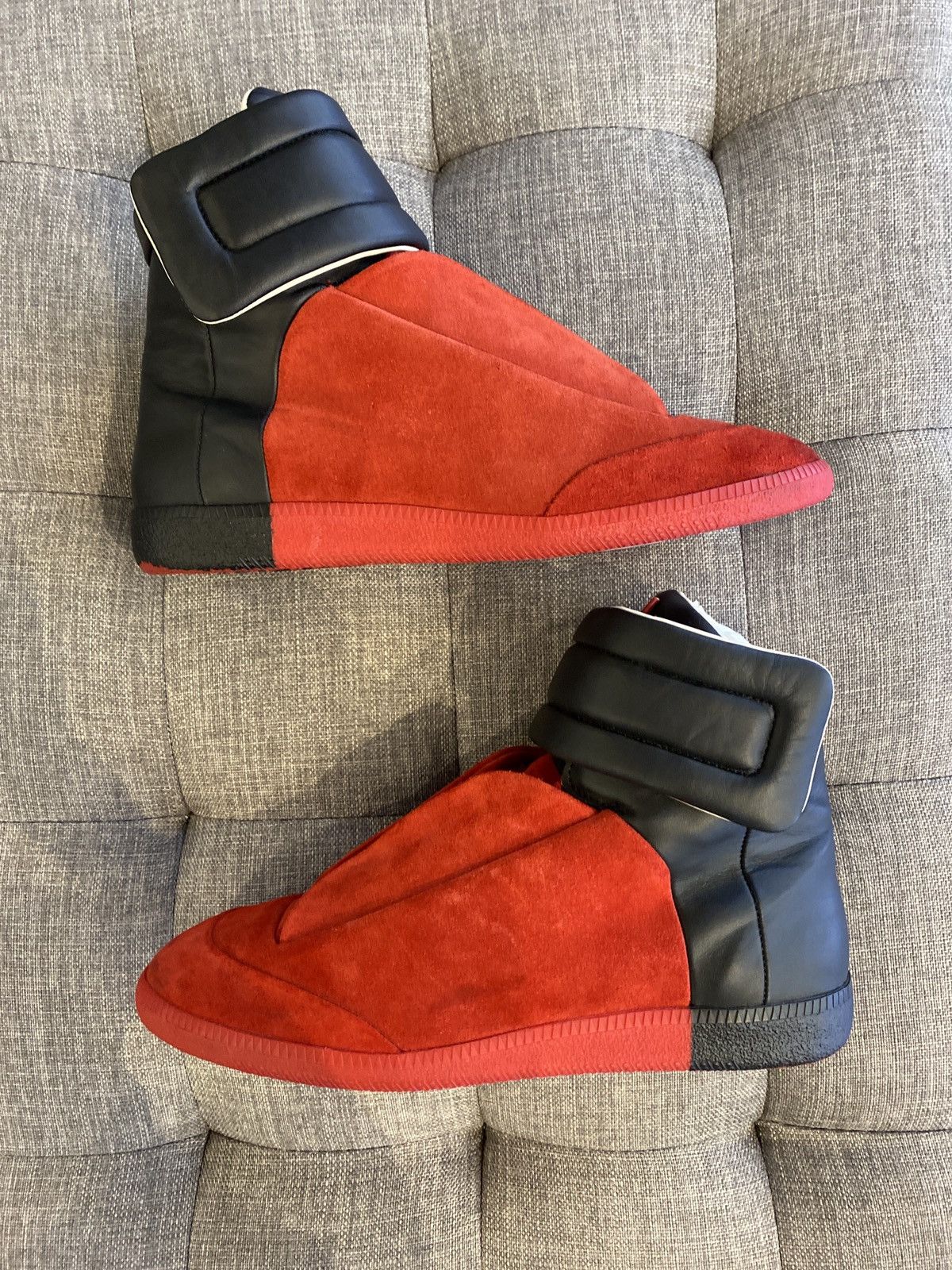 Maison Margiela Madison Margiela Future Red High Top Red/Black Suede ...