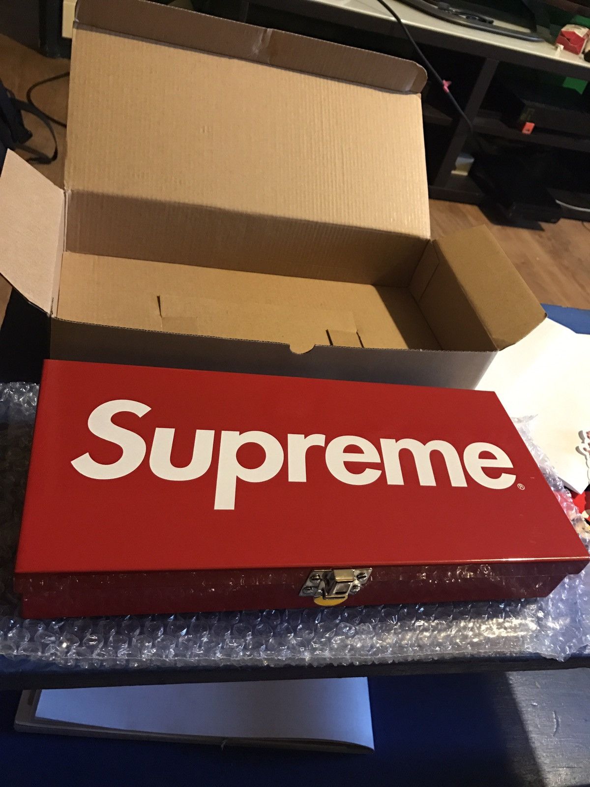 Supreme Large Metal Storage Box | Grailed