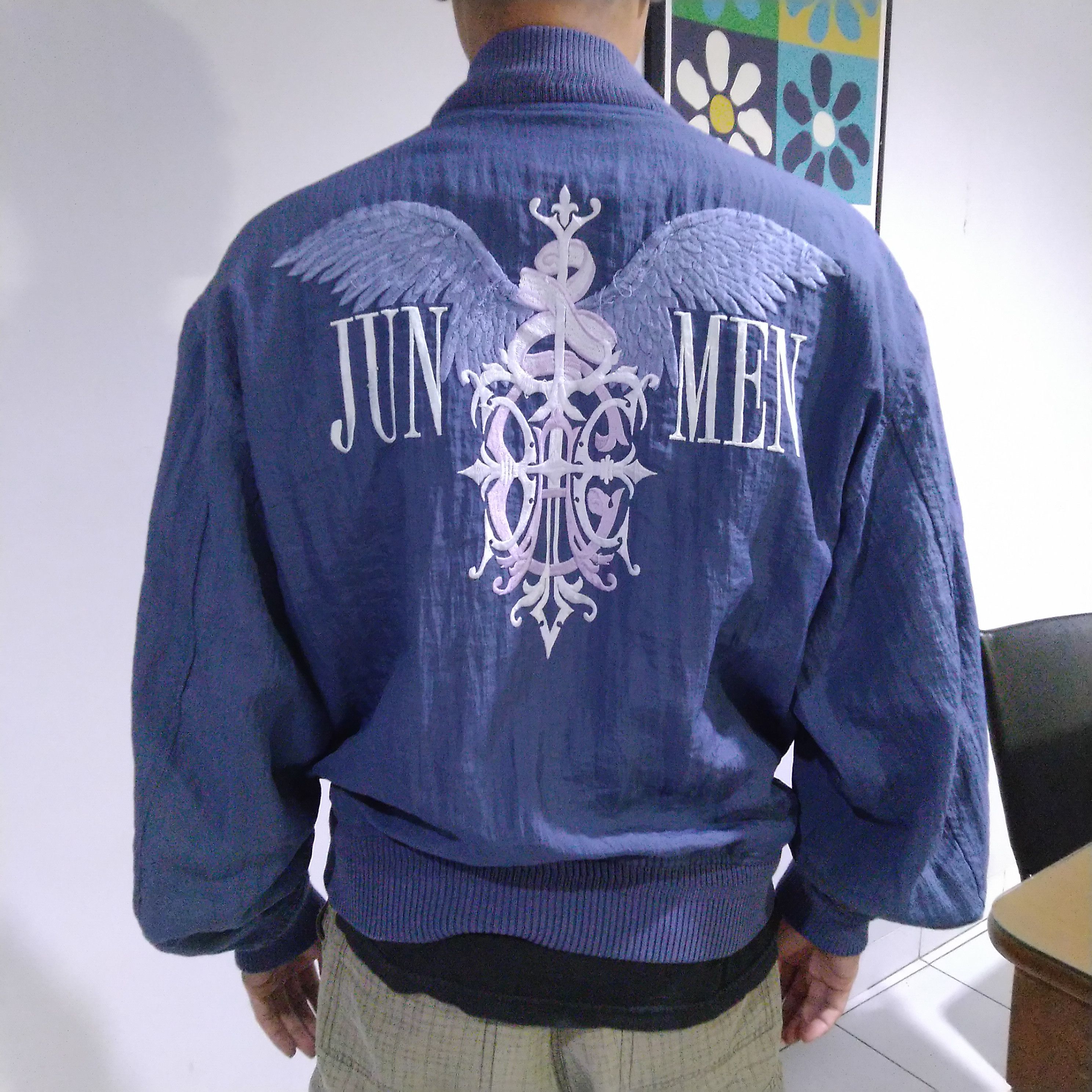 Bomber Jacket × Japanese Brand Junmen Big Logo Reversible Bomber Jacket | Grailed