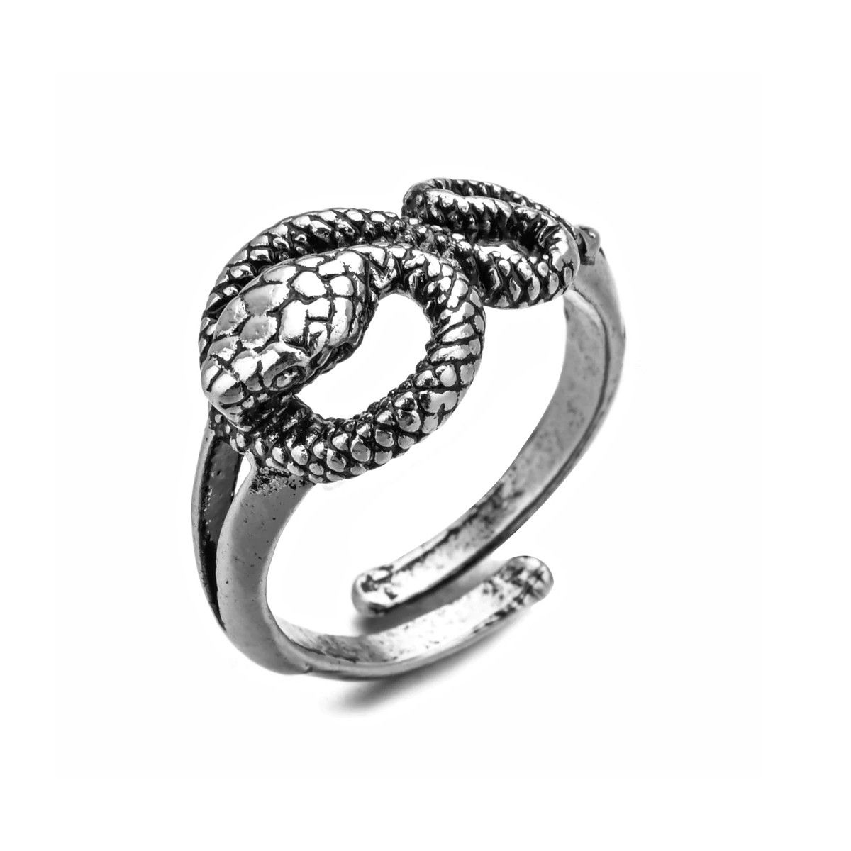Japanese Brand × Silver × Streetwear Snake Wrap Around Finger Silver ...