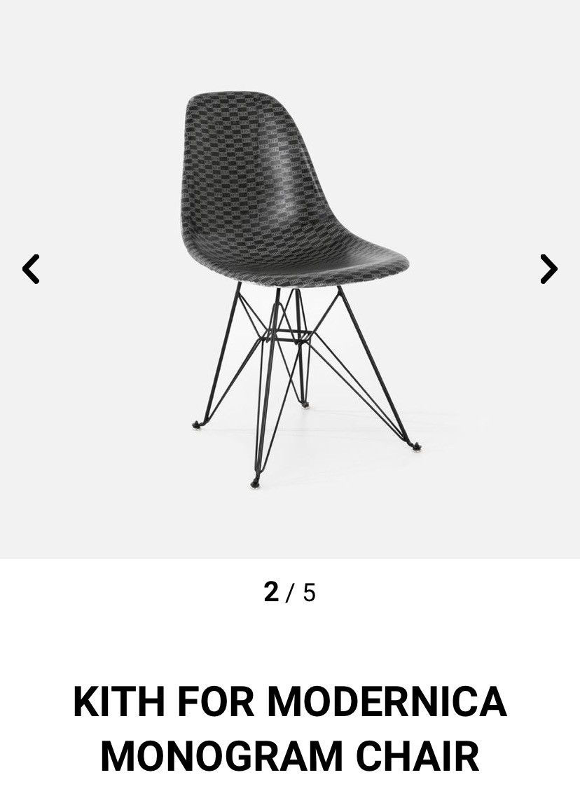 Kith Kith for Modernica Monogram Black Chair | Grailed