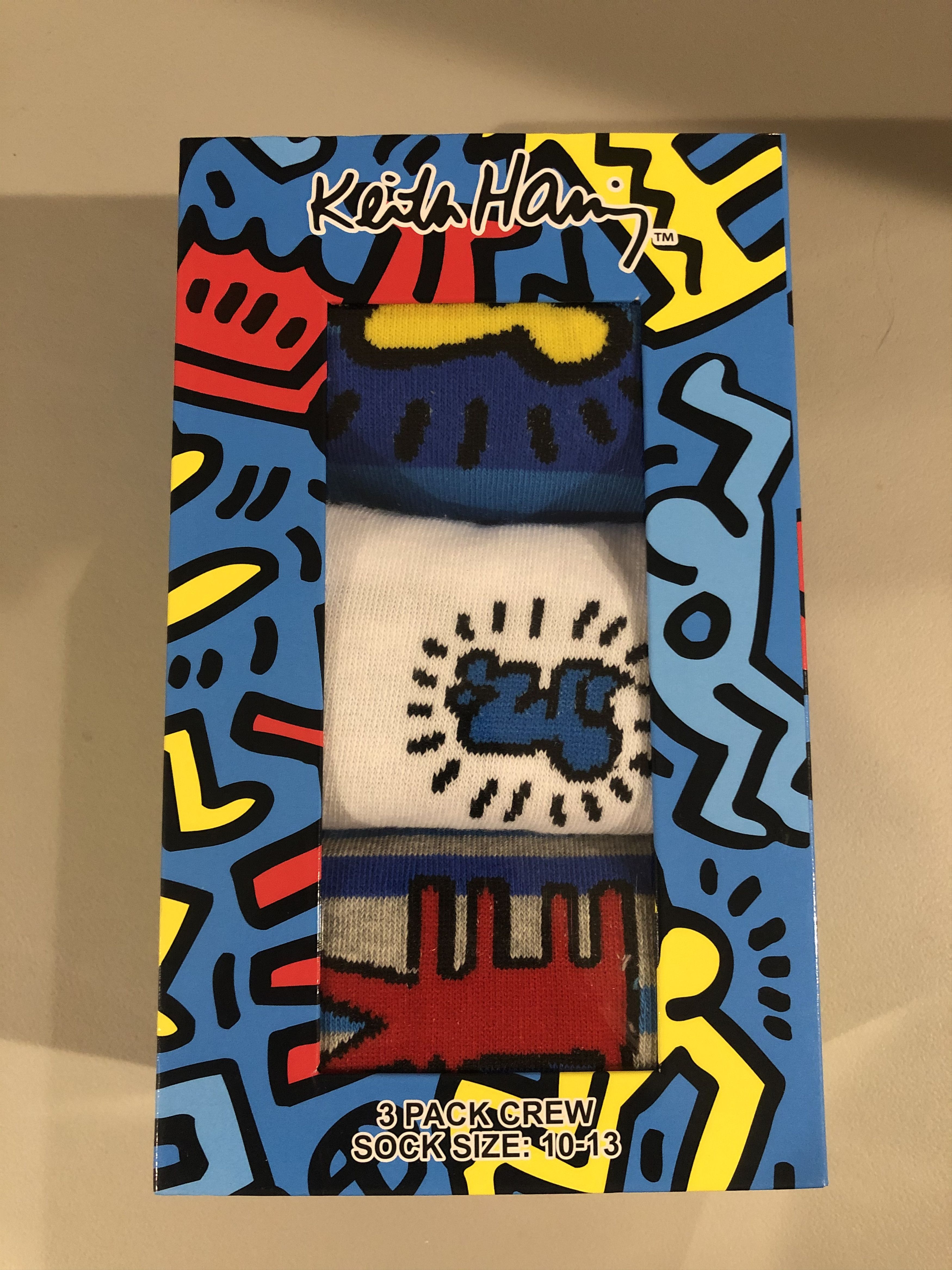 Keith Haring Keith Haring Socks 3 Pack Crew Sock Size 10-13 | Grailed