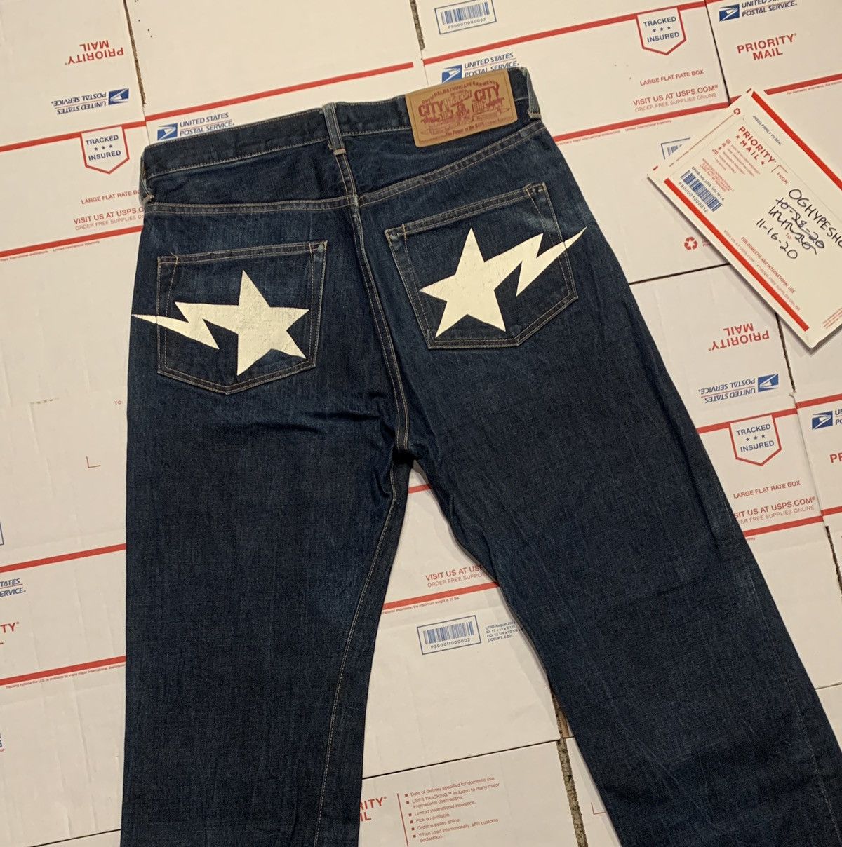 Bape OG BapeSta Star Jeans Bathing Ape | Grailed