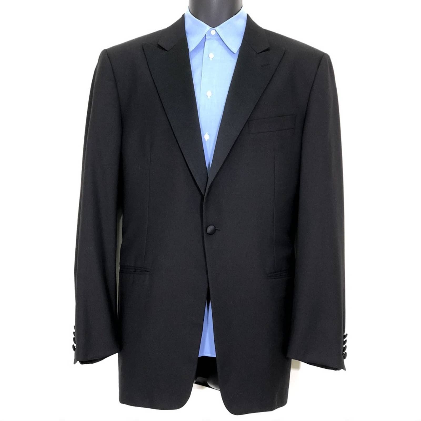 Hickey Freeman Hickey Freeman 42L Satin Peak Lapel Dinner Jacket | Grailed