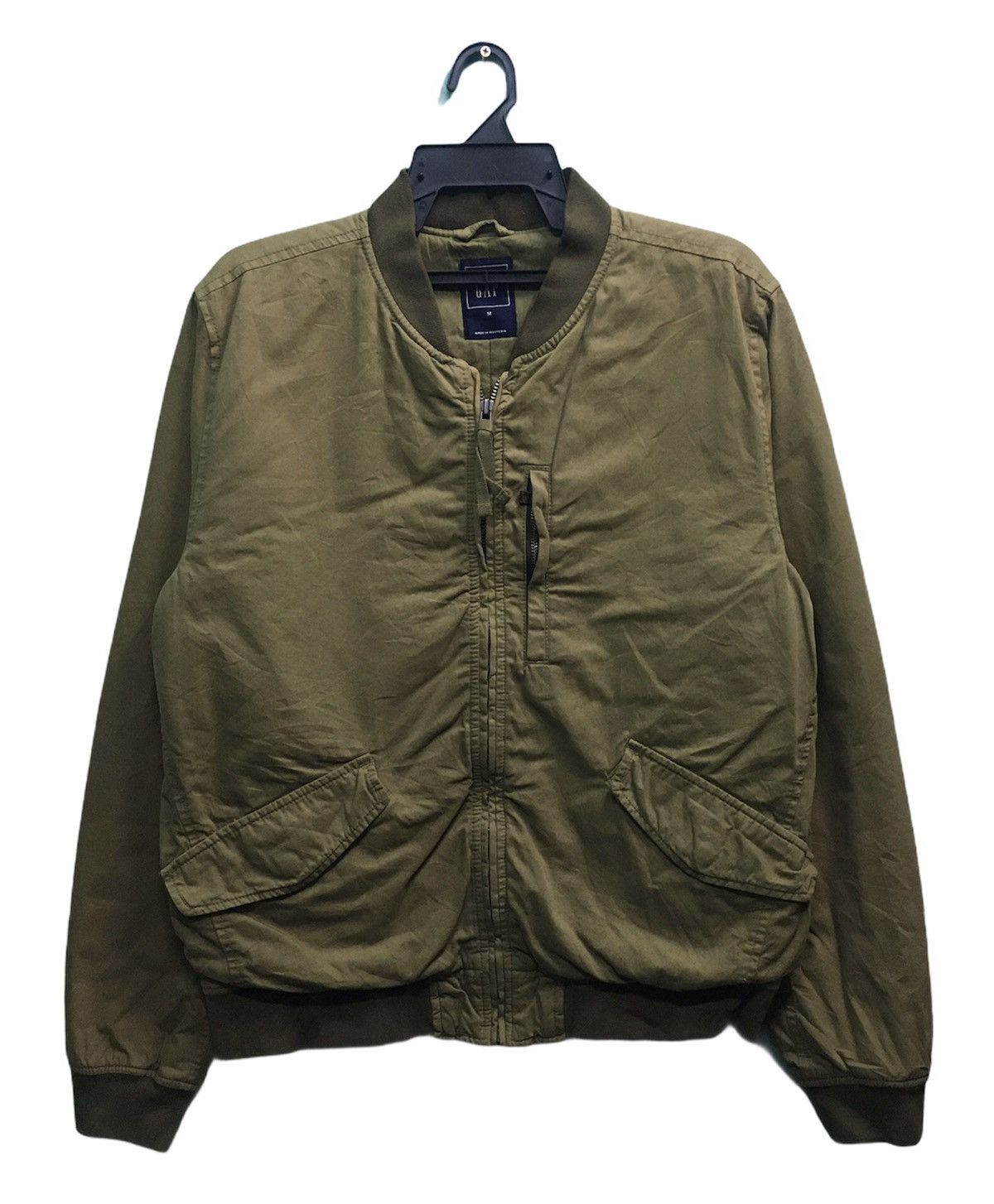 Bomber Jacket × Gap Rare GAP Bomber Style Jacket Green Army Color Medium Size | Grailed