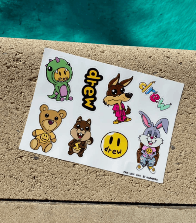 Justin Bieber House of Drew Sticker Pack | Grailed