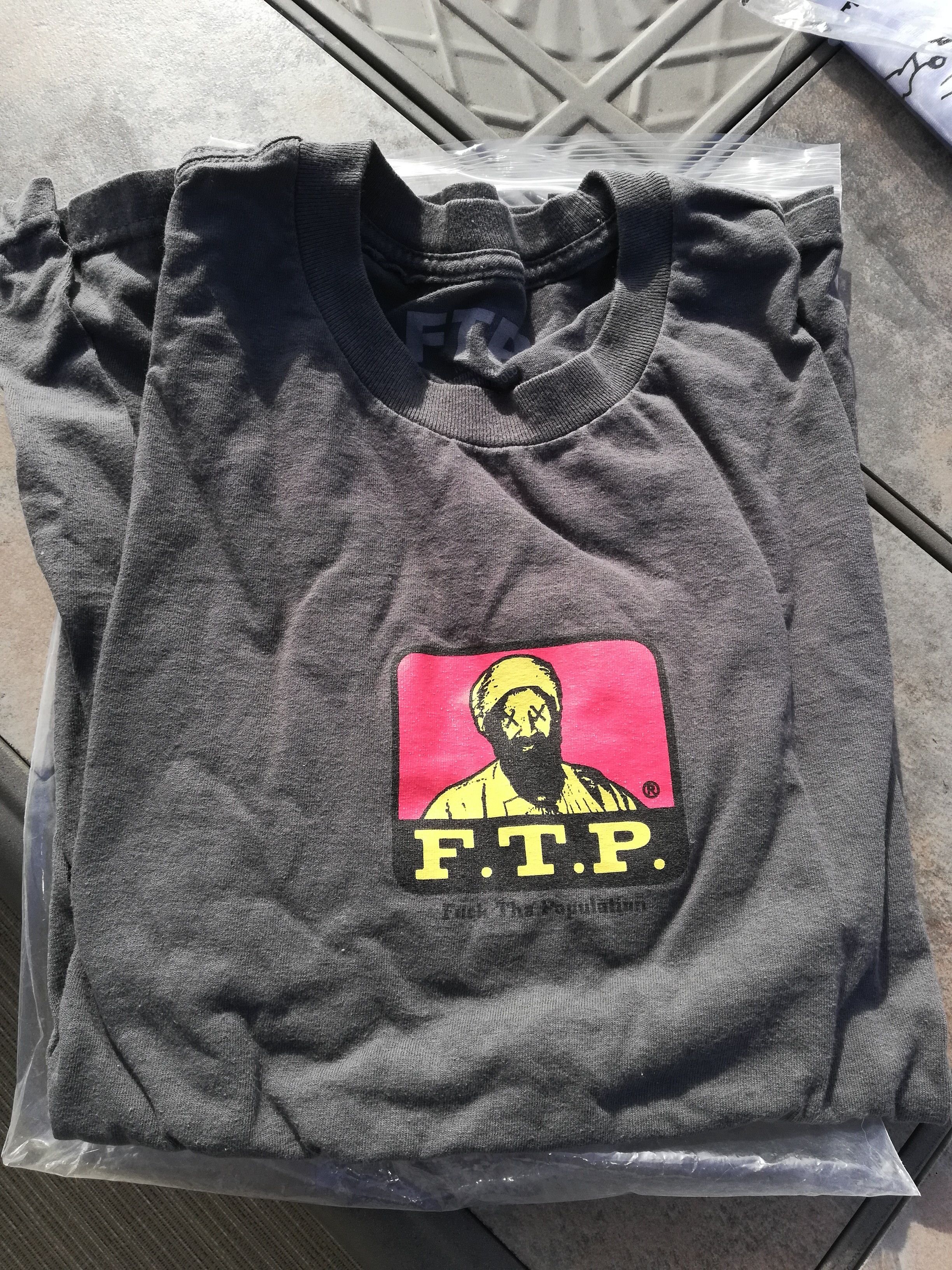 Fuck The Population × G59 Records FTP Osama Bin Laden Tee Grey | Grailed