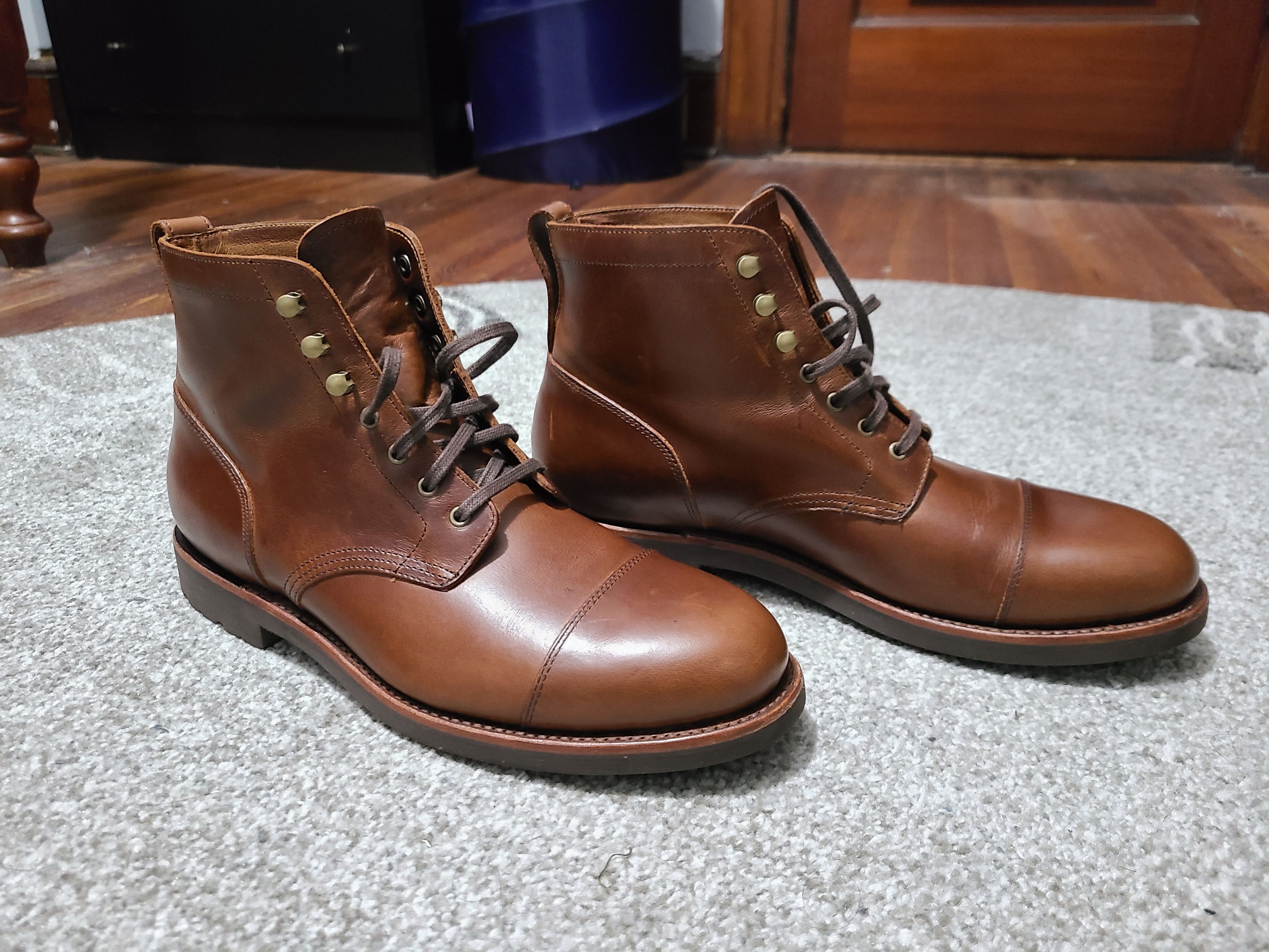 J.Crew J. Crew Kenton Cap Toe Boots - Burnished Tobacco 9.5 | Grailed