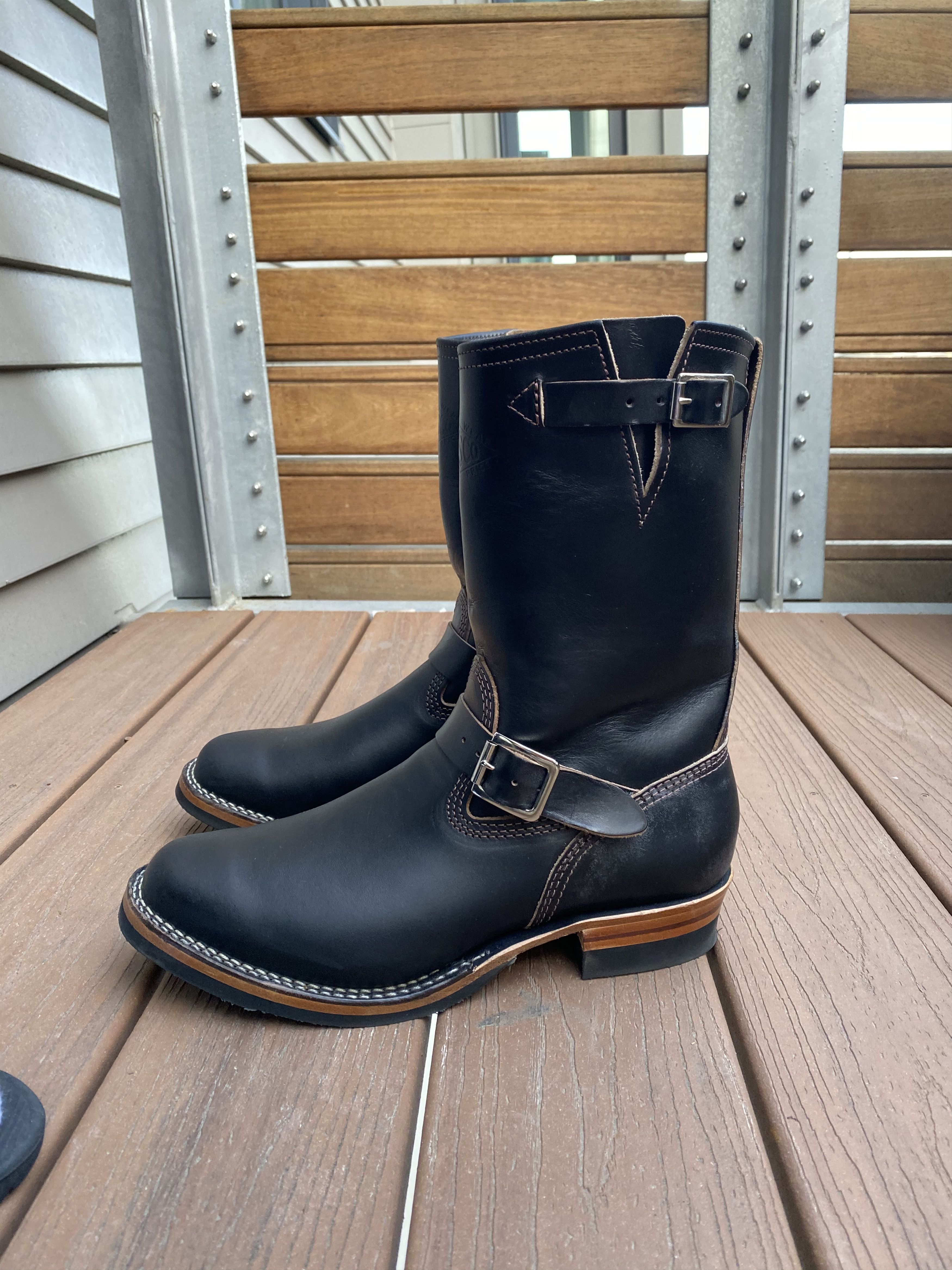 WESCO Wesco Mister Lou Black Horween Horsehide Engineer boots | Grailed