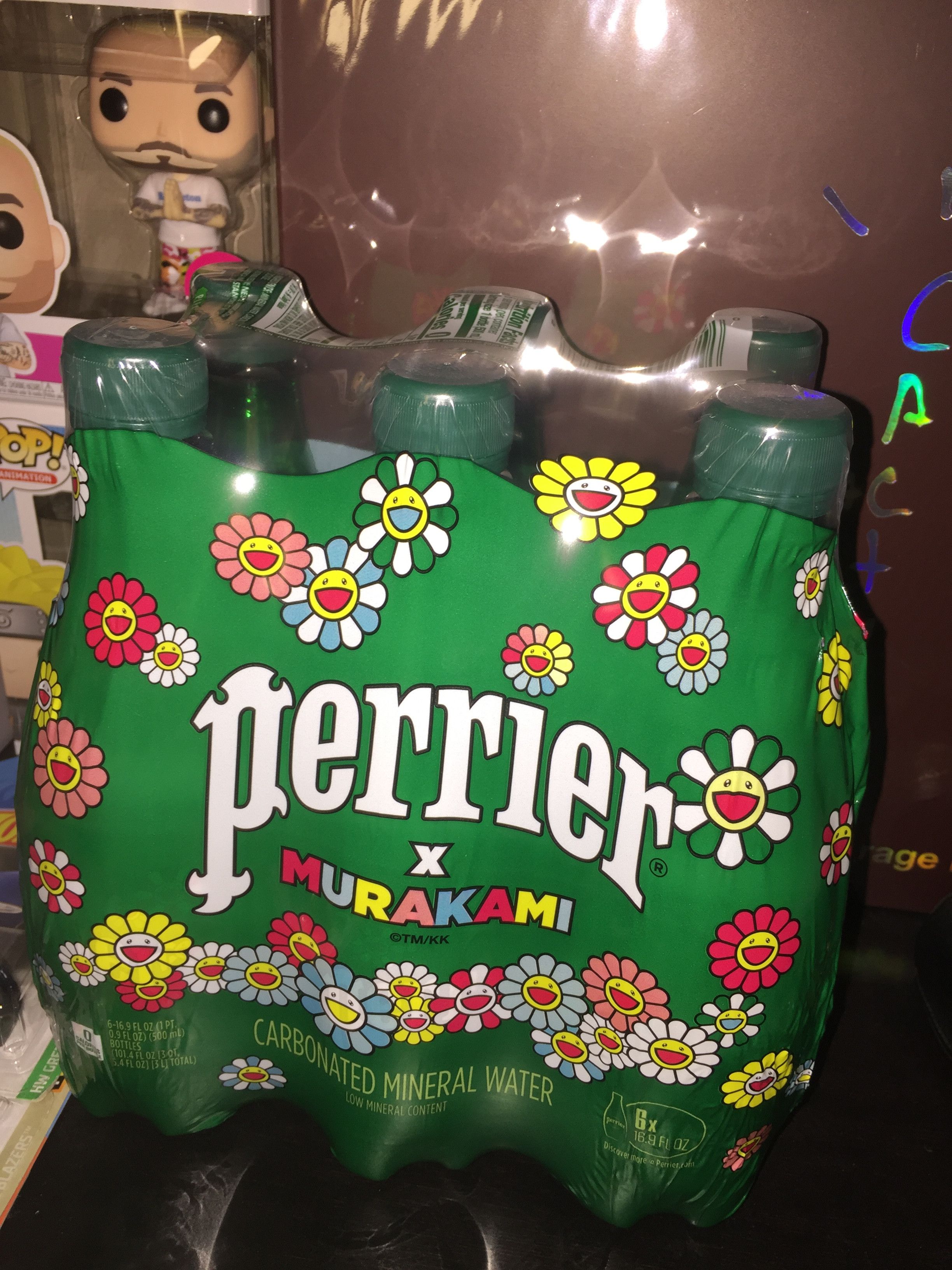 Takashi Murakami Perrier x Takashi Murakami 🌺🌸 Mineral Water 6 Pack ...