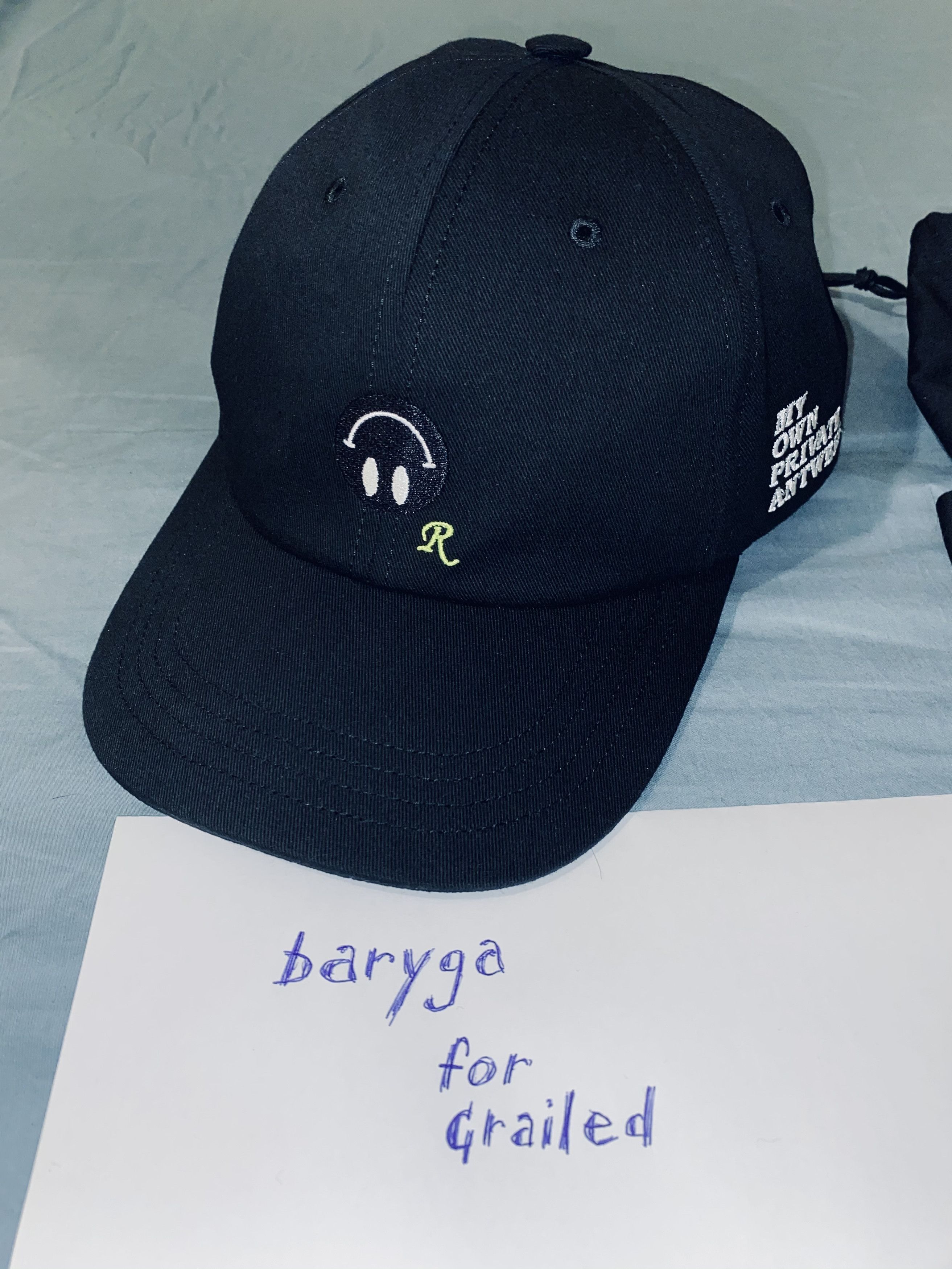 Raf Simons Raf Simons Black Smiley Face embroidered logo cap | Grailed