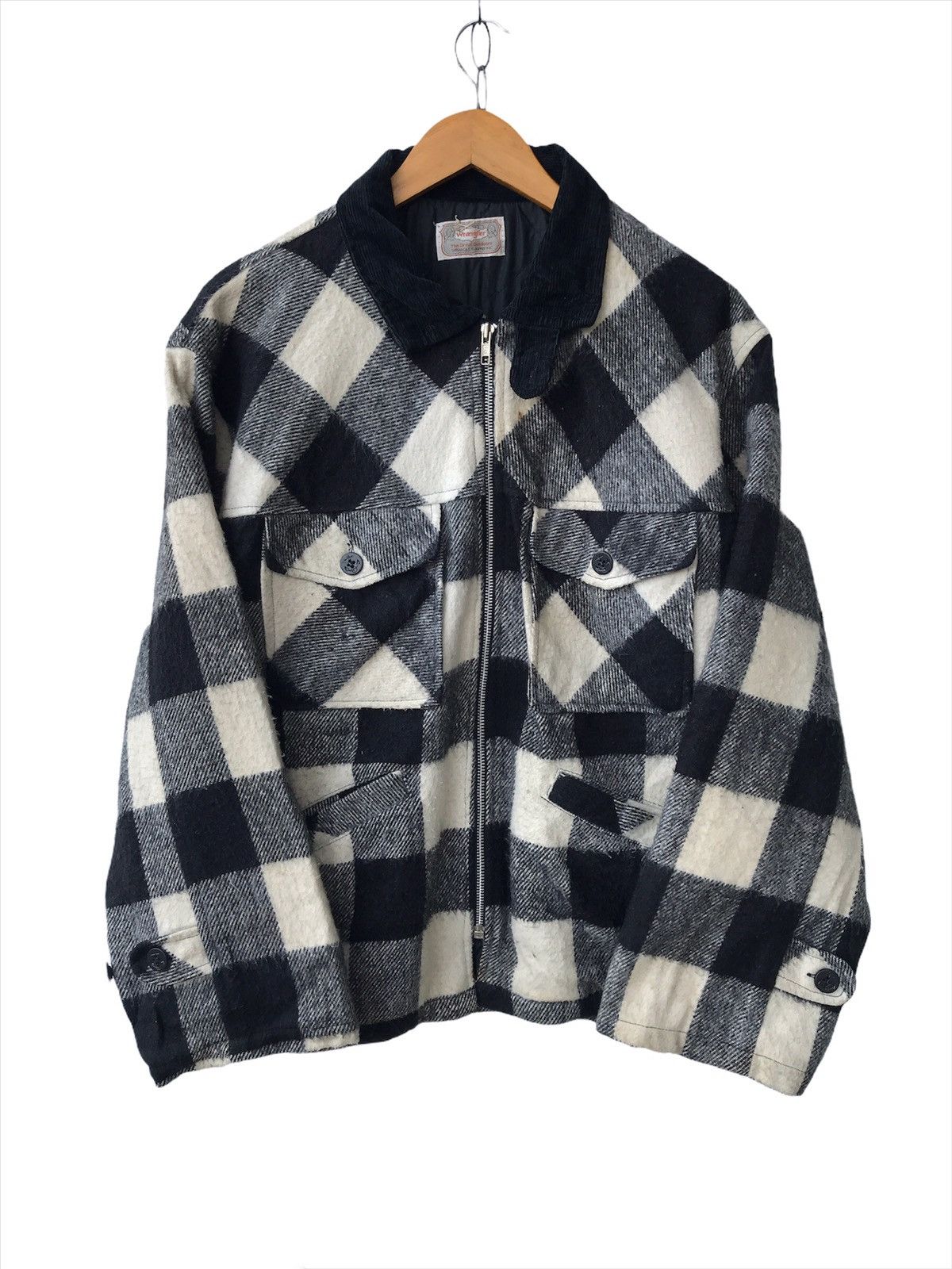 Vintage × Wrangler Wrangler Lumberjack Checked Wool Jacket Winter | Grailed
