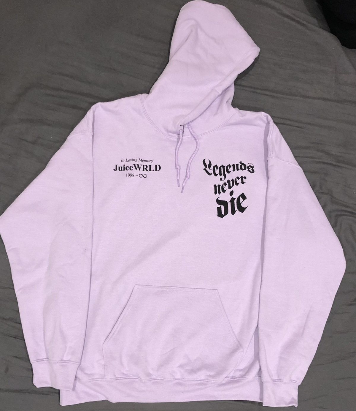 999 Club Juice WRLD In Loving Memory Purple Hoodie | Grailed