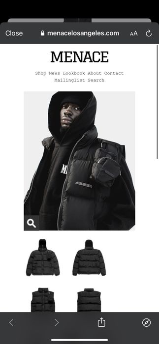 Menace Menace Los Angeles Balaclava Puffer Jacket | Grailed