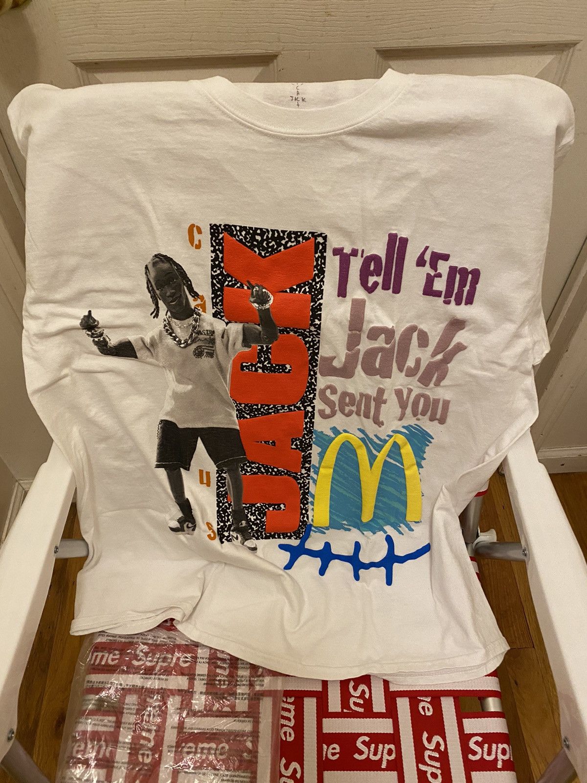Travis Scott Travis Scott X McDonald’s Jack smile T Shirt | Grailed