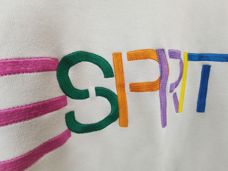 Vintage Esprit Sweatshirt Embroidered Big Logo rainbow | Grailed