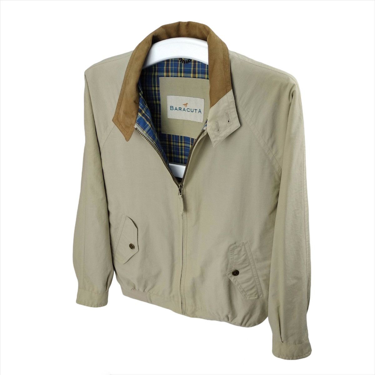 Vintage 90s Baracuta G9 harrington jacket with leather collar | Grailed