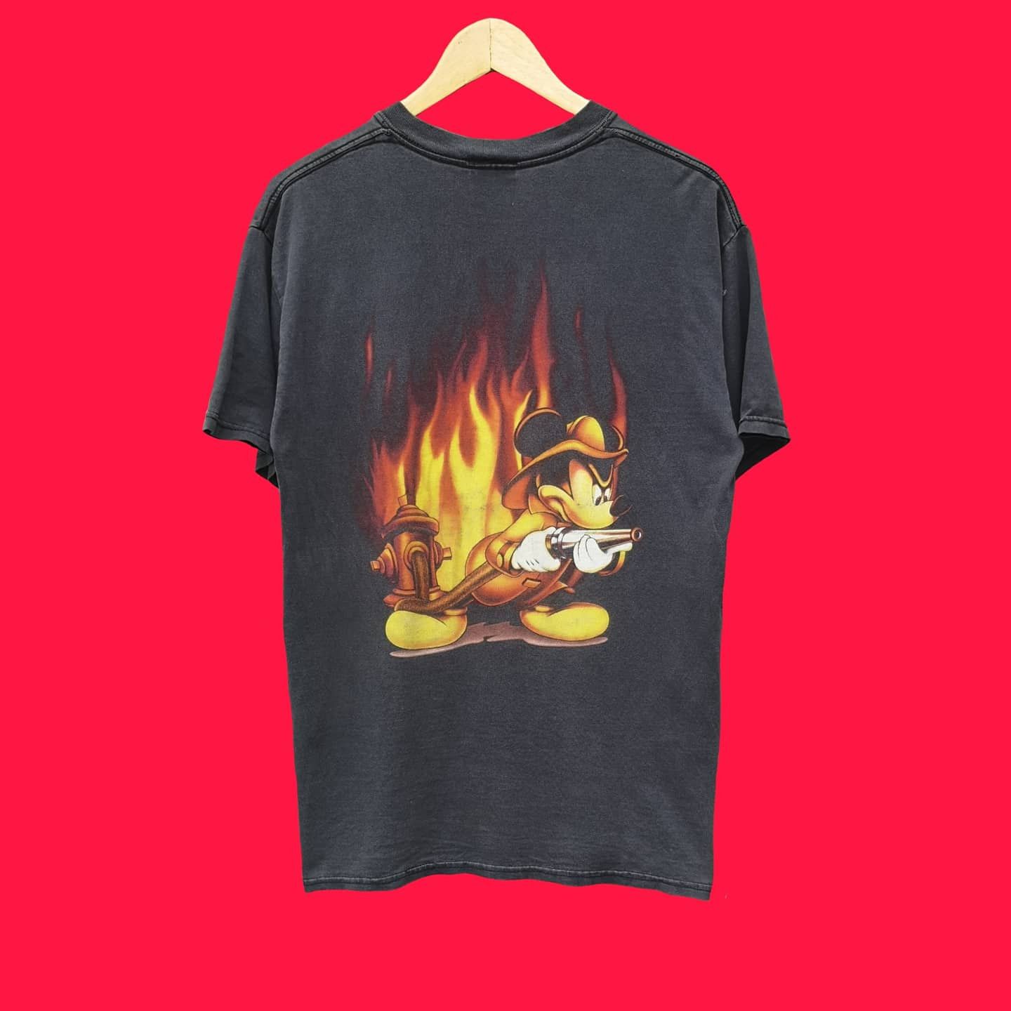 Disney × Vintage vintage disney mickey mouse in fire | Grailed