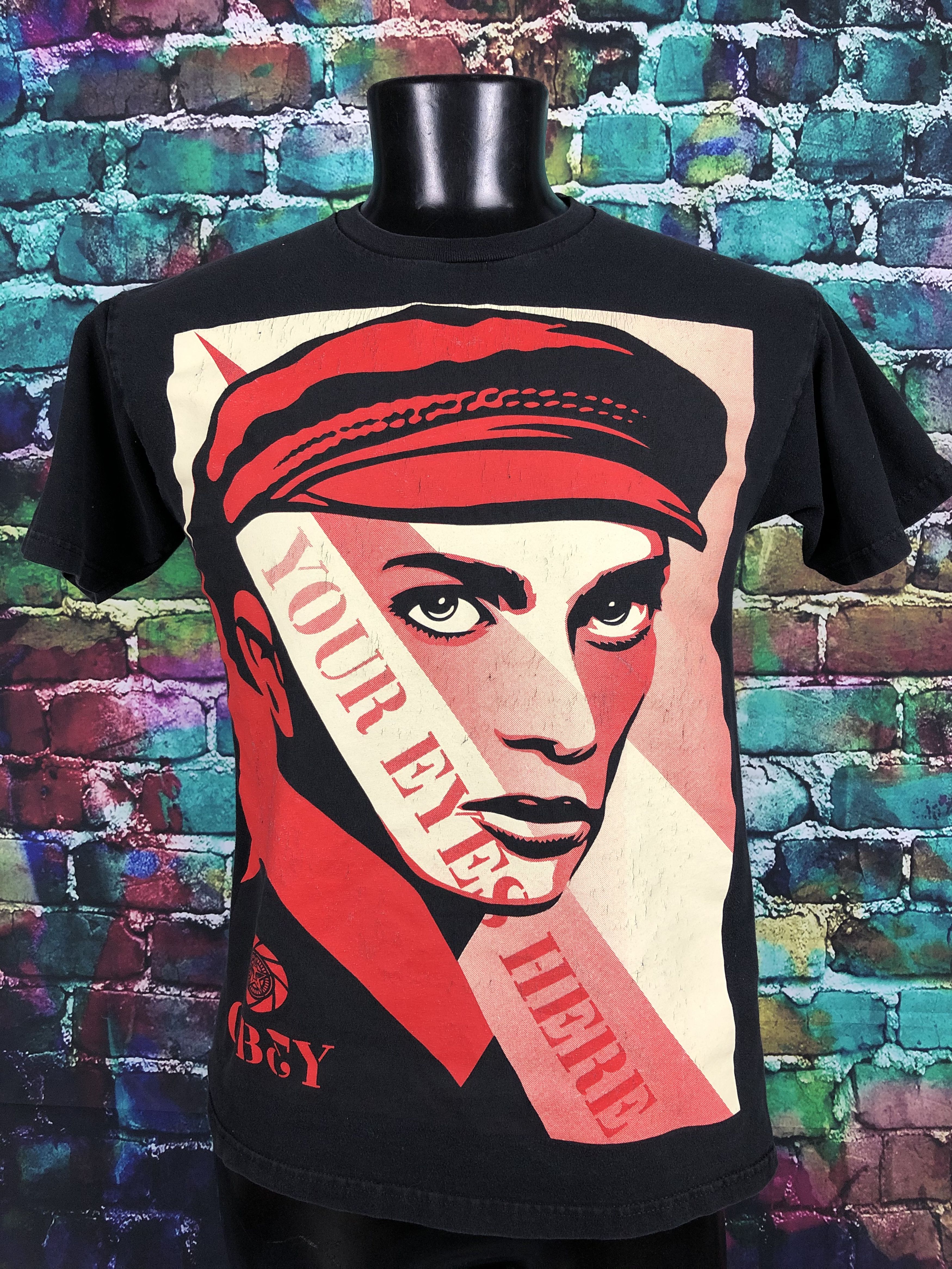 Obey Obey Your Eyes Here Graphic Print Tee Size Medium | Grailed