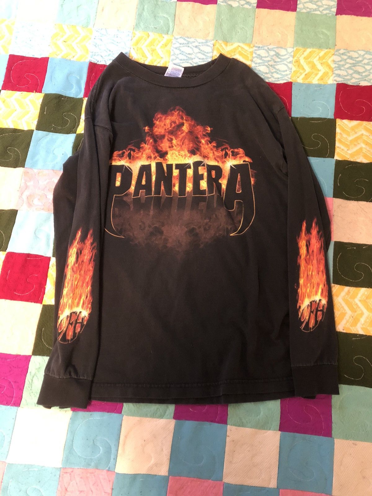 Vintage Vintage Pantera Long Sleeve Rare Flame T-Shirt | Grailed