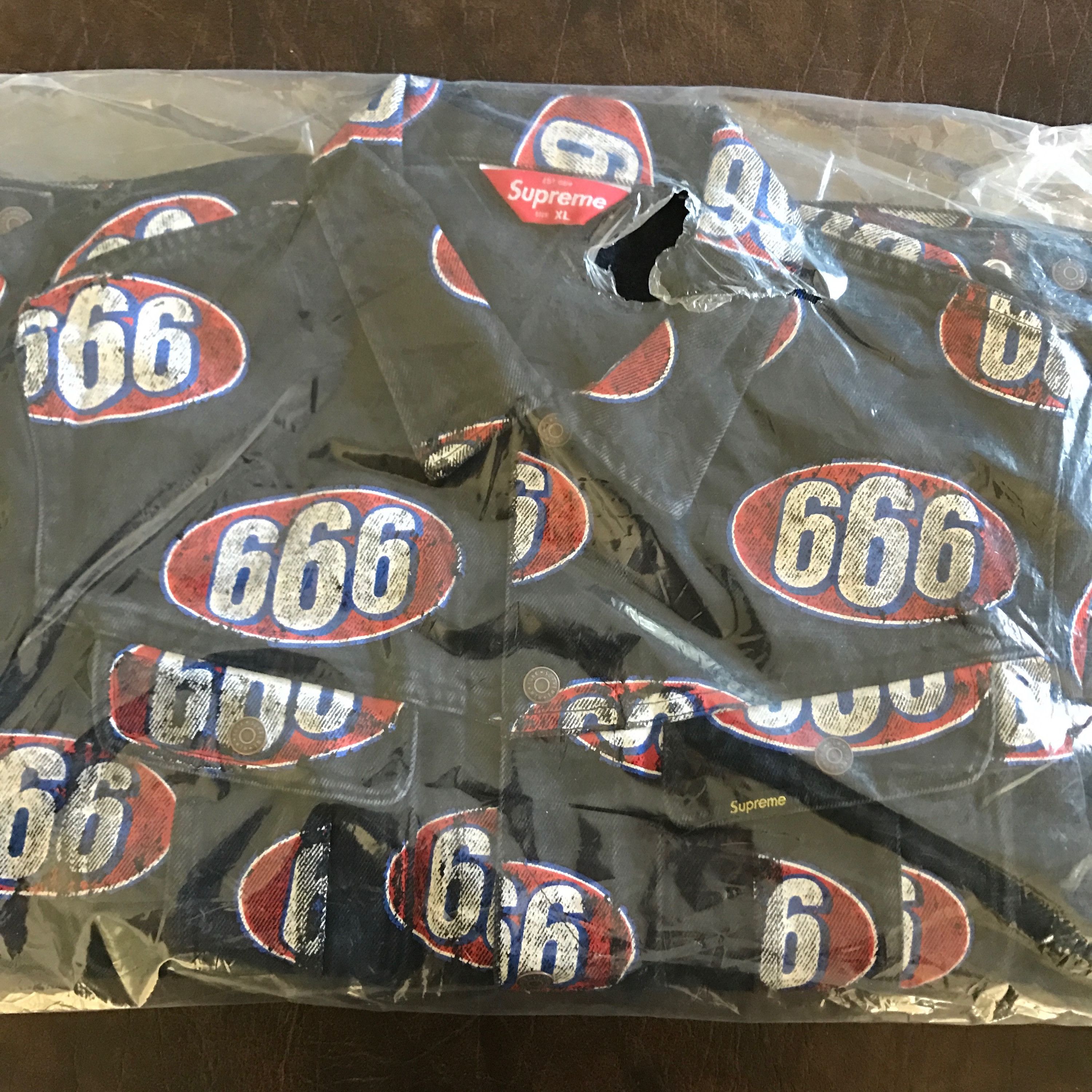 Supreme Supreme 666 Denim Trucker Jacket | Grailed