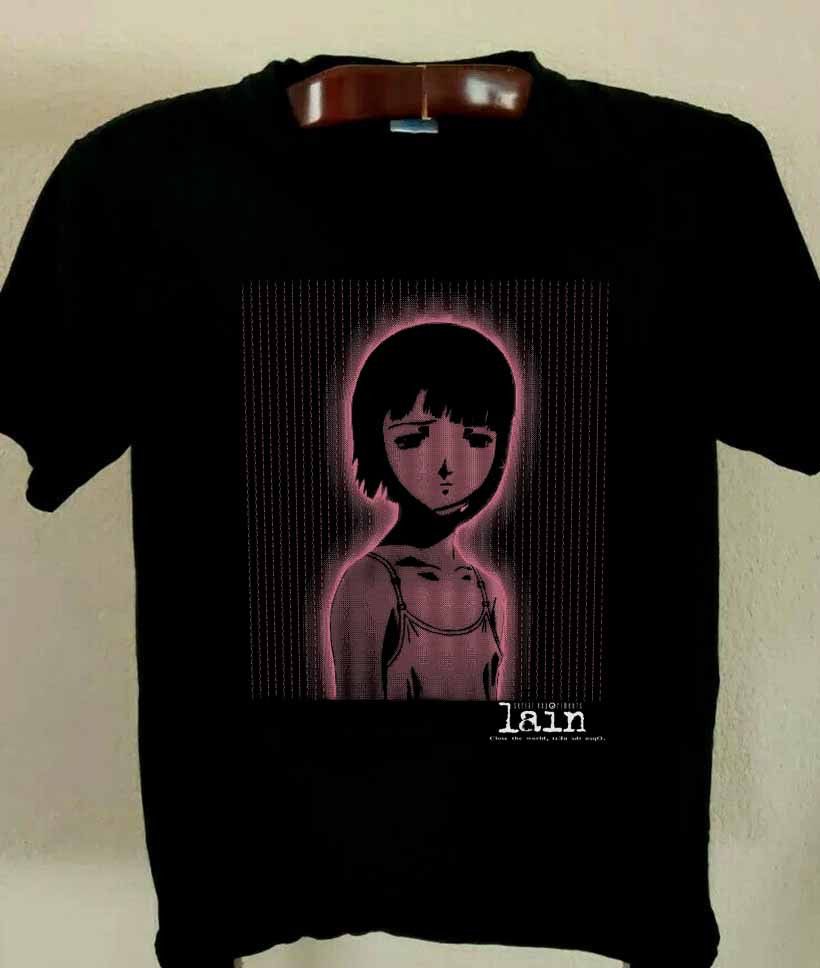 Anima × Comics × Streetwear Serial Experiments Lain - rain T-shirt ...