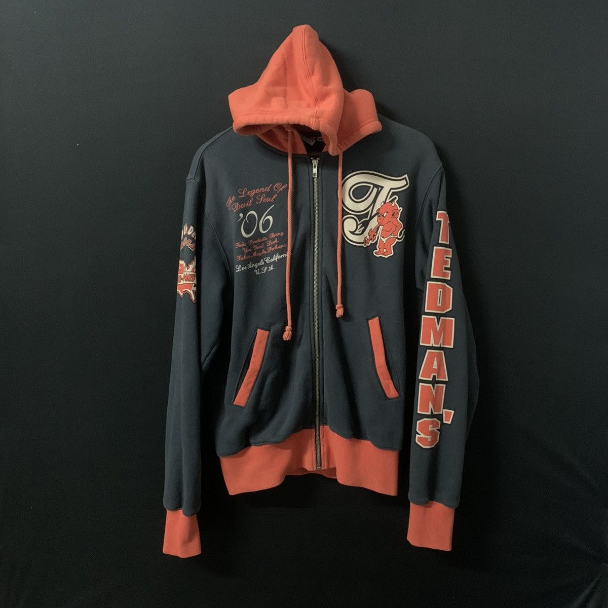 Tedman Vintage Tedmans Devil Hooded Zip Ups Sweater | Grailed
