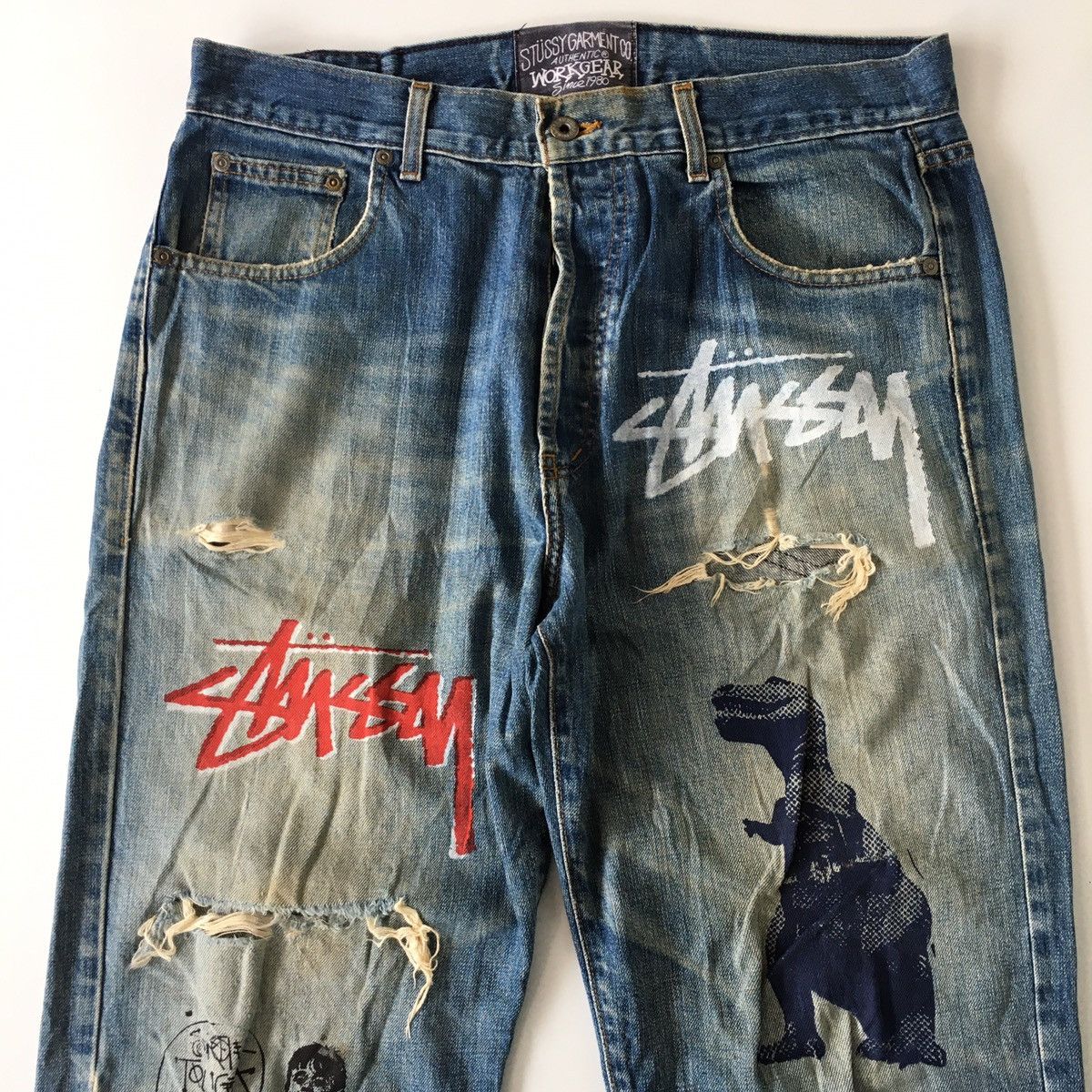 Custom × Stussy Stussy custom hand paint | Grailed