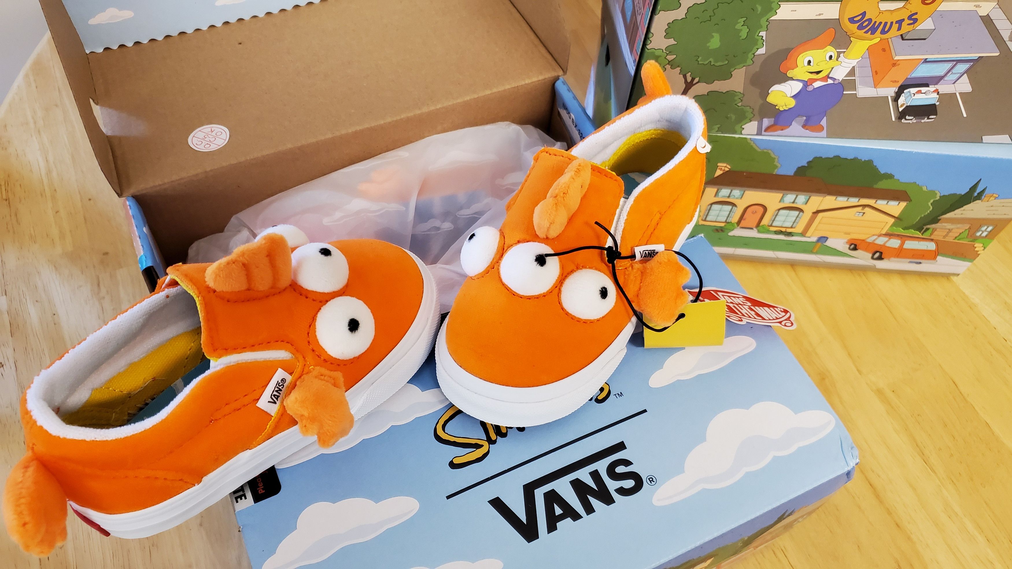 Vans Simpsons X Vans Blinky Fish Slip On Toddler Shoes 9.5T | Grailed