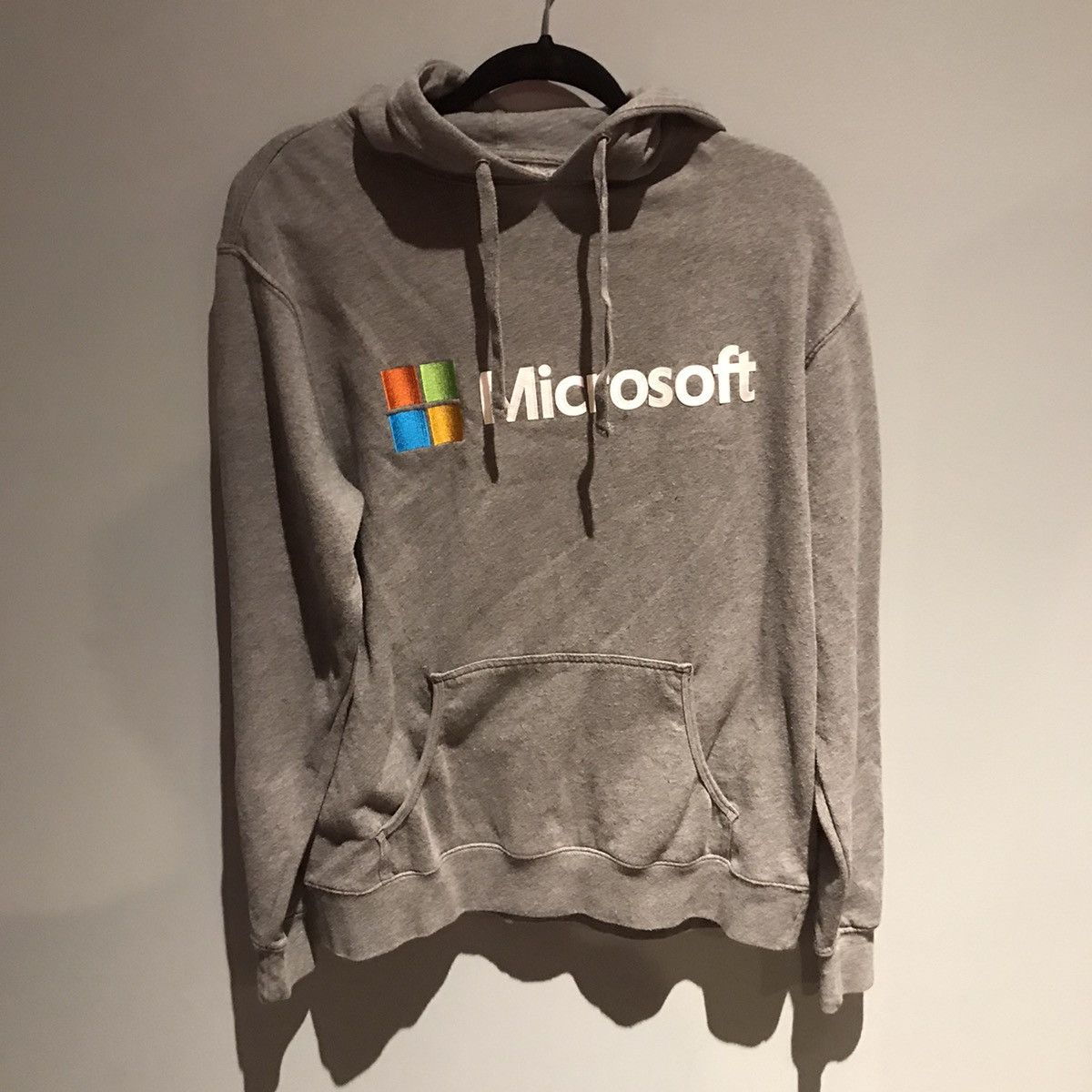 Microsoft × Vintage Vintage 1990s Faded Grey Microsoft Embroidered ...
