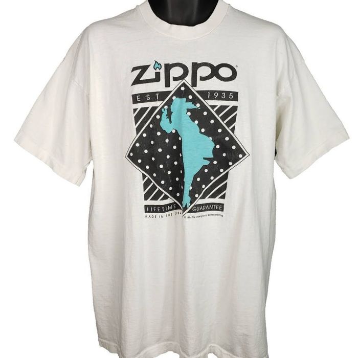 Vintage Zippo Lighter T Shirt Vintage 90s Lifetime Guarantee | Grailed