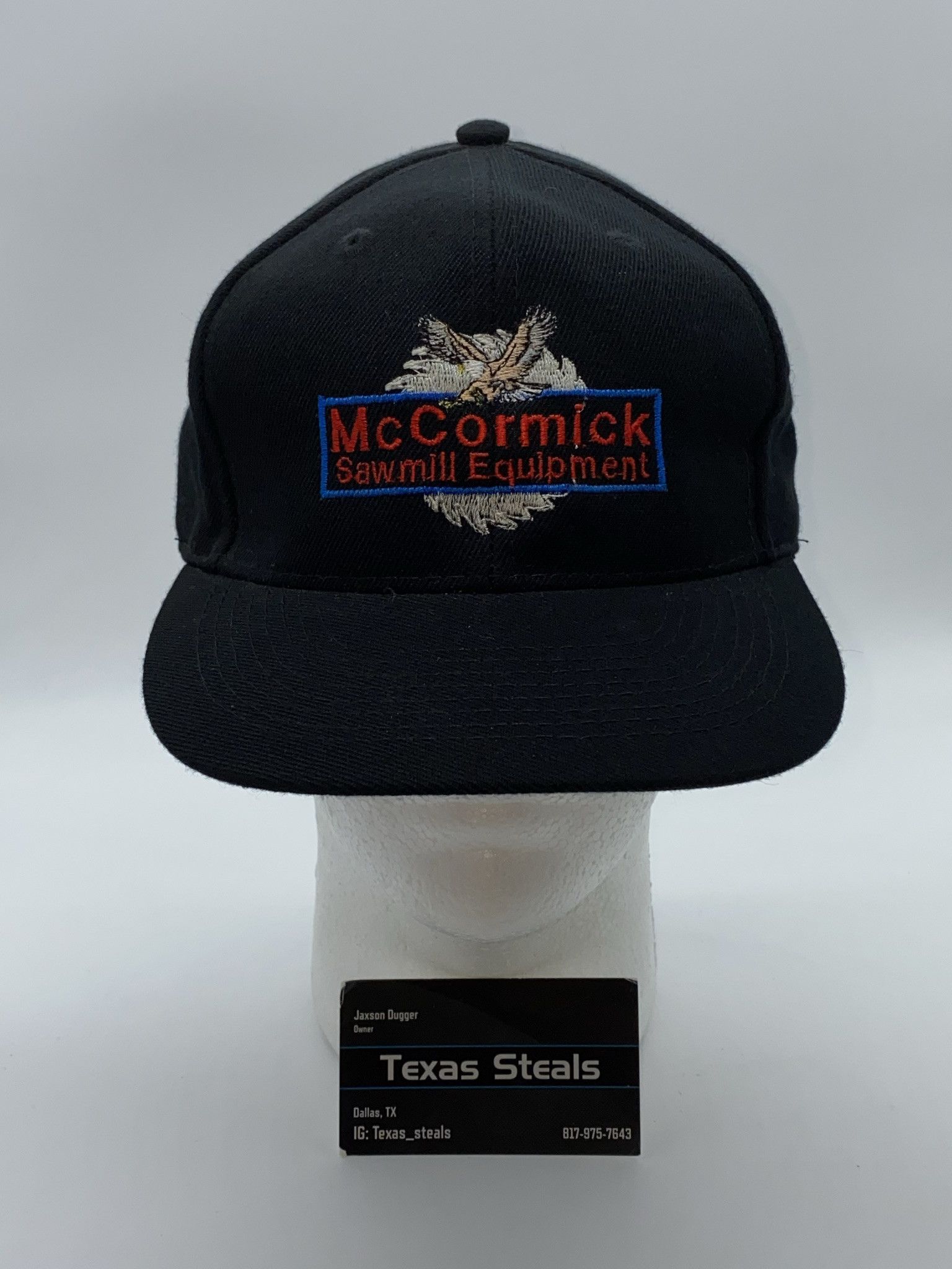 Otto Otto McCormick Saw Mill Equipment Black Logo Hat | Grailed