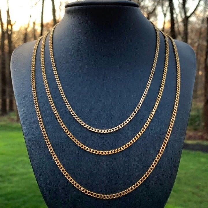 Streetwear Micro Cuban Link Chain Gold 16”-24” 3mm | Grailed