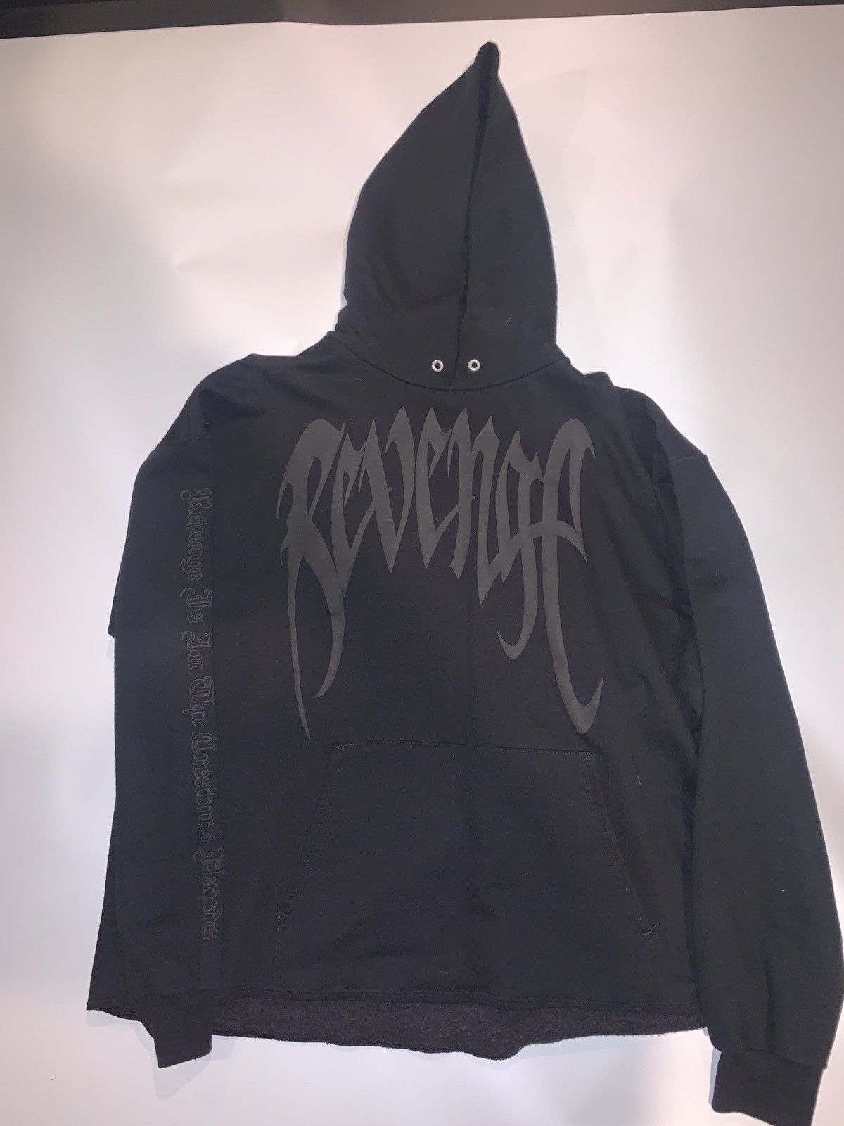 Revenge Revenge Logo Hoodie Black on Black | Grailed
