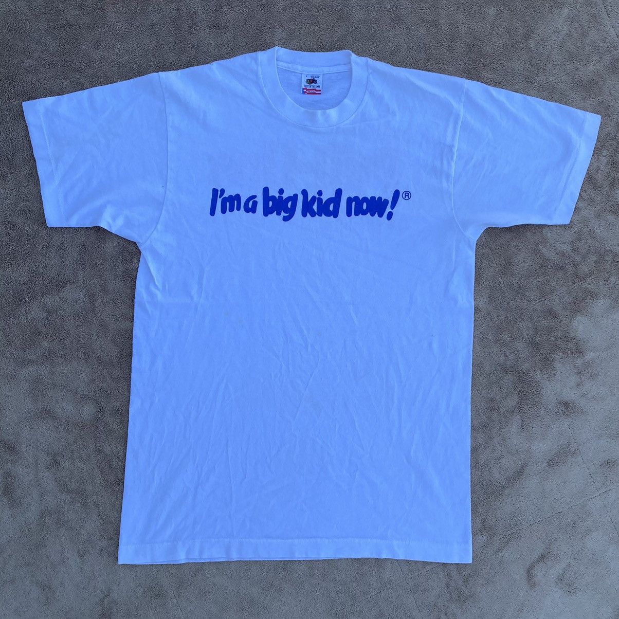 Vintage Vintage Huggies Im A Big Kid Now Pull Ups White Tee Sz Large ...