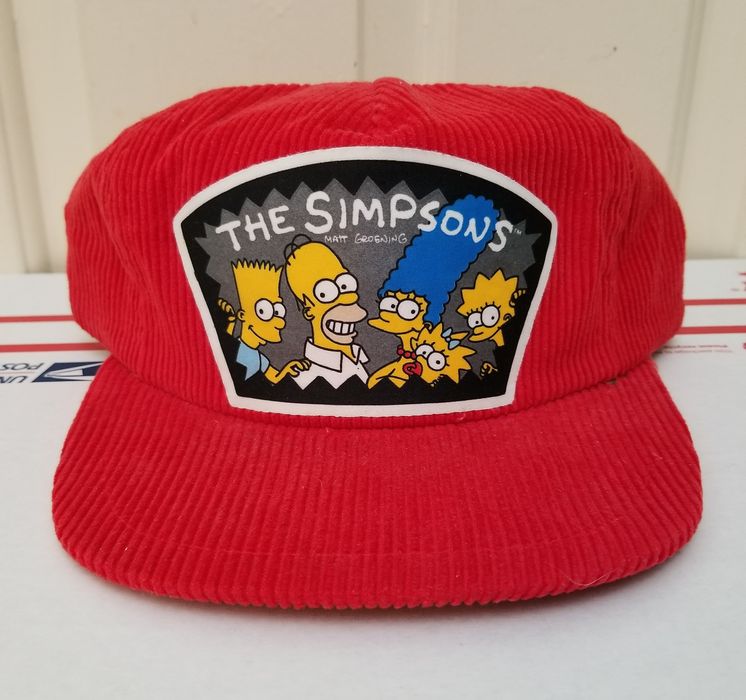 Vintage Vintage 90s The Simpsons Corduroy Hat Snapback Bart Homer | Grailed
